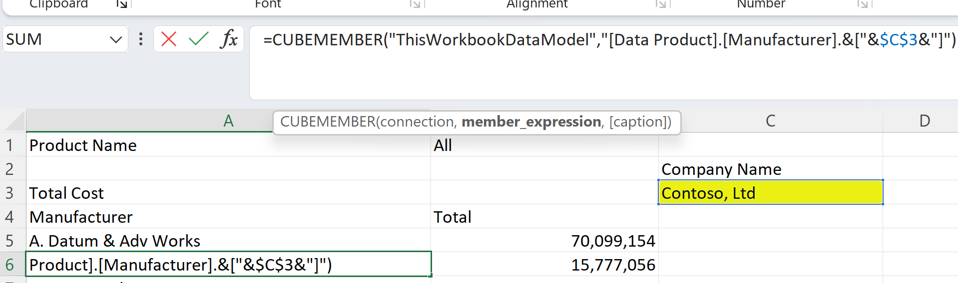 Excel Cube Functions Explained Cubevalue Cubeset Cubemember