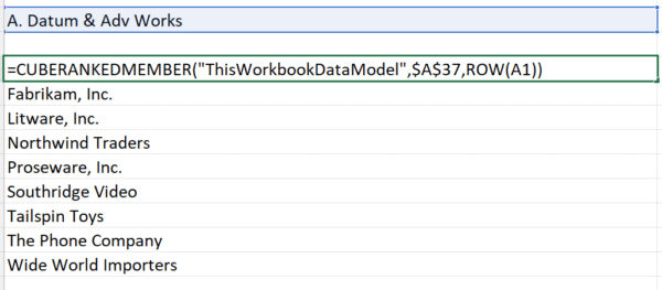 Excel Cube functions explained: Cubevalue, Cubeset, Cubemember, Cuberankedmember » Data Empower ...