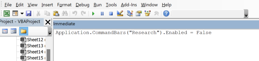 How To Disable The Research Pane In Excel Data Empower The Data Matrix