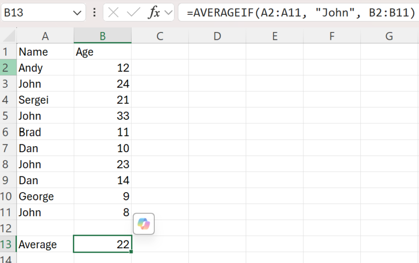 Excel Function – AVERAGEIF » Data Empower - The Data Matrix