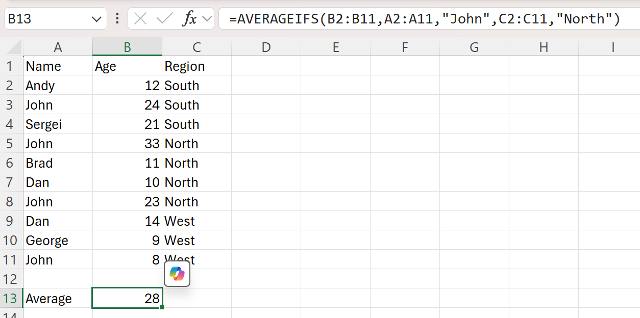 Excel Function – AVERAGEIFS » Data Empower - The Data Matrix